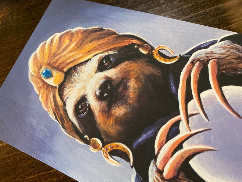 Edna the Fortune Teller Sloth Print Signed 1-20 5x7 Art | Etsy