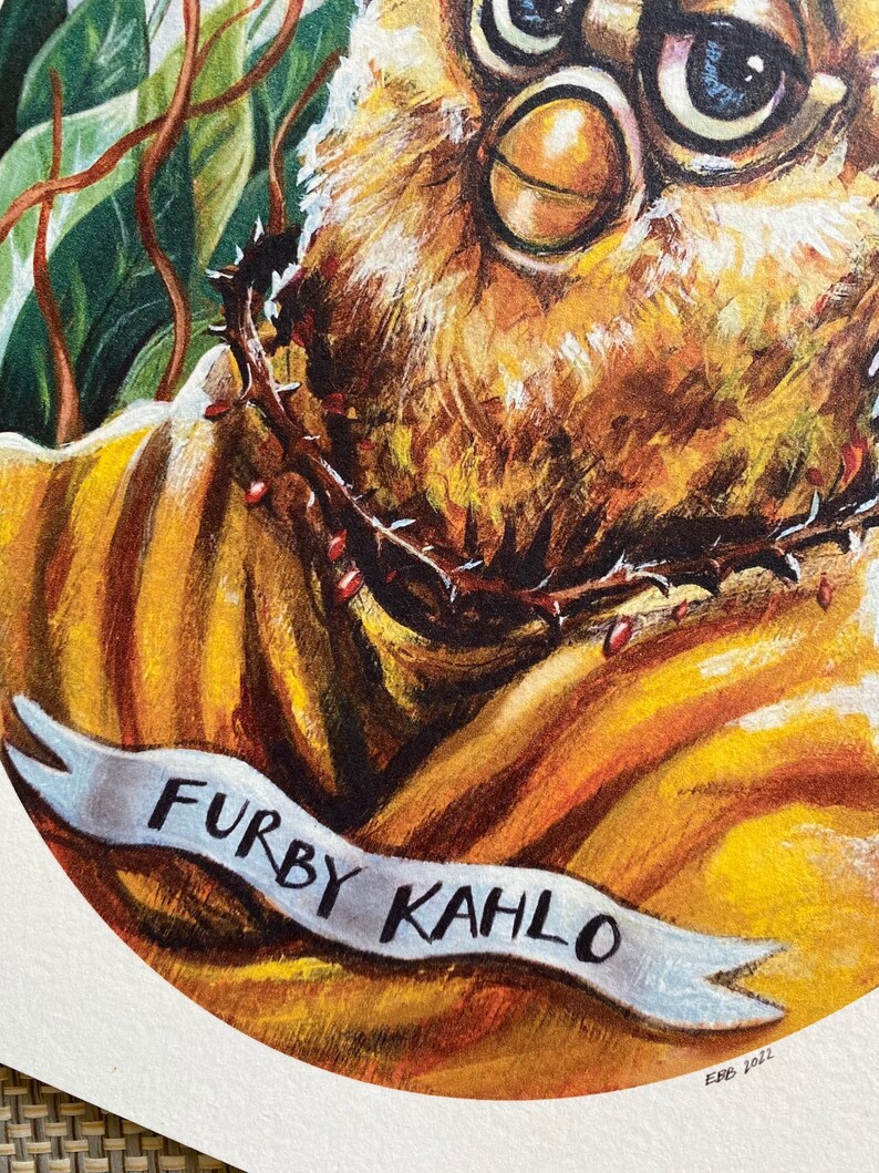 Furby Kahlo Art Print – Frida 90s Parody, Signed & Dated - Etsy