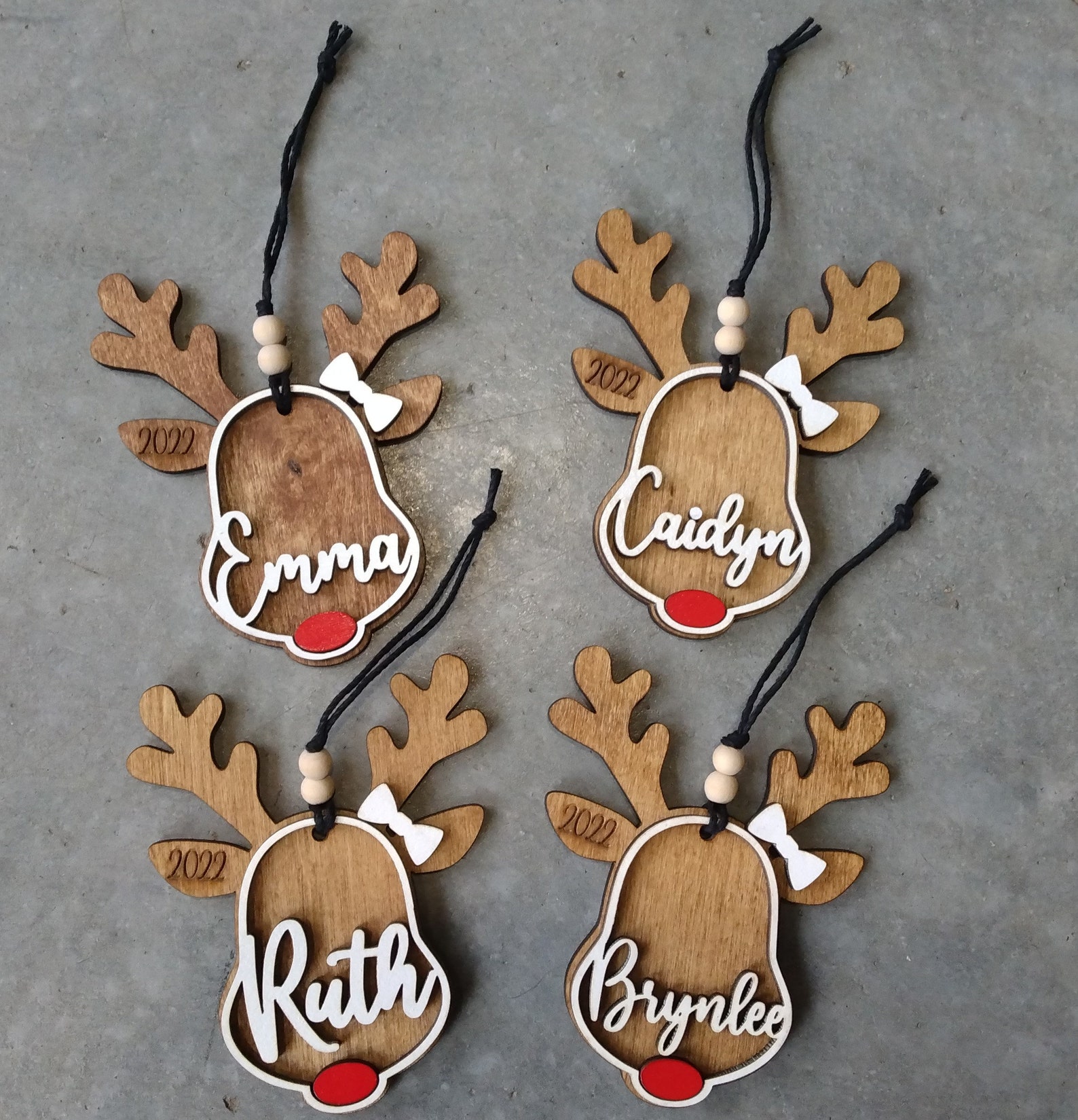 Personalized Reindeer Ornament Personalized Rudolph Wooden - Etsy