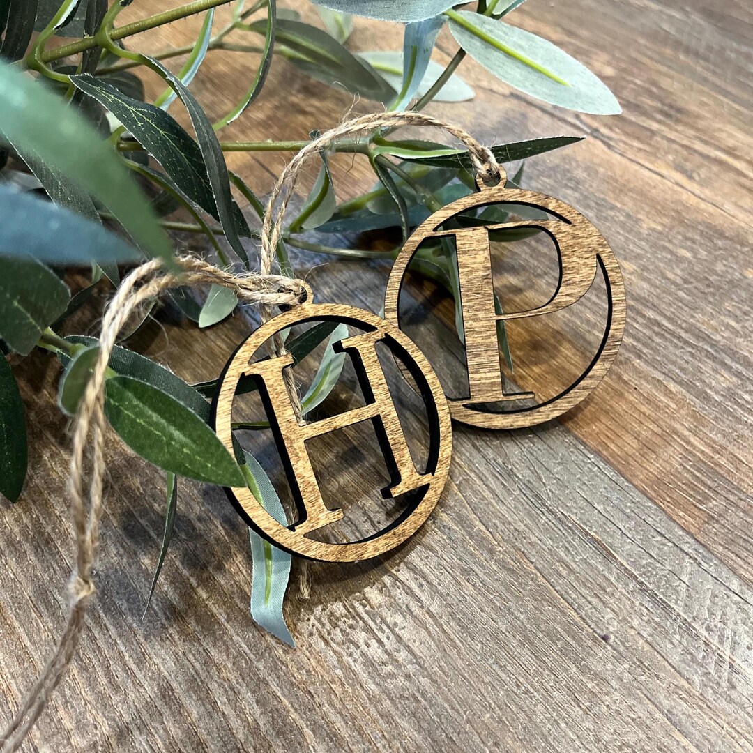 Initial Wooden Gift Tags | Initial Tags | Wooden Tags | Custom Initial ...