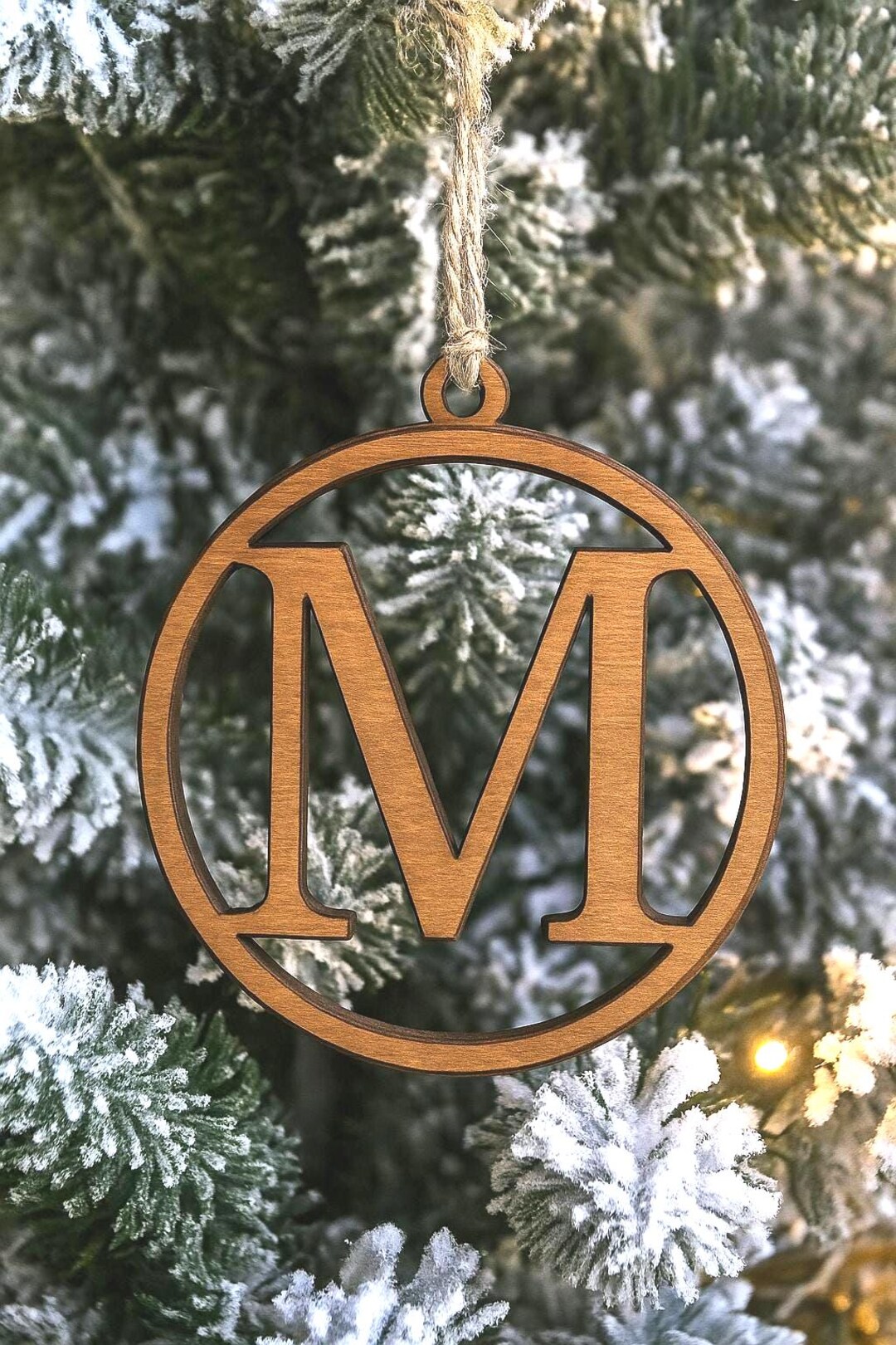 Personalized Initial Gift Tag: Rustic Boho Christmas Monogram - Etsy