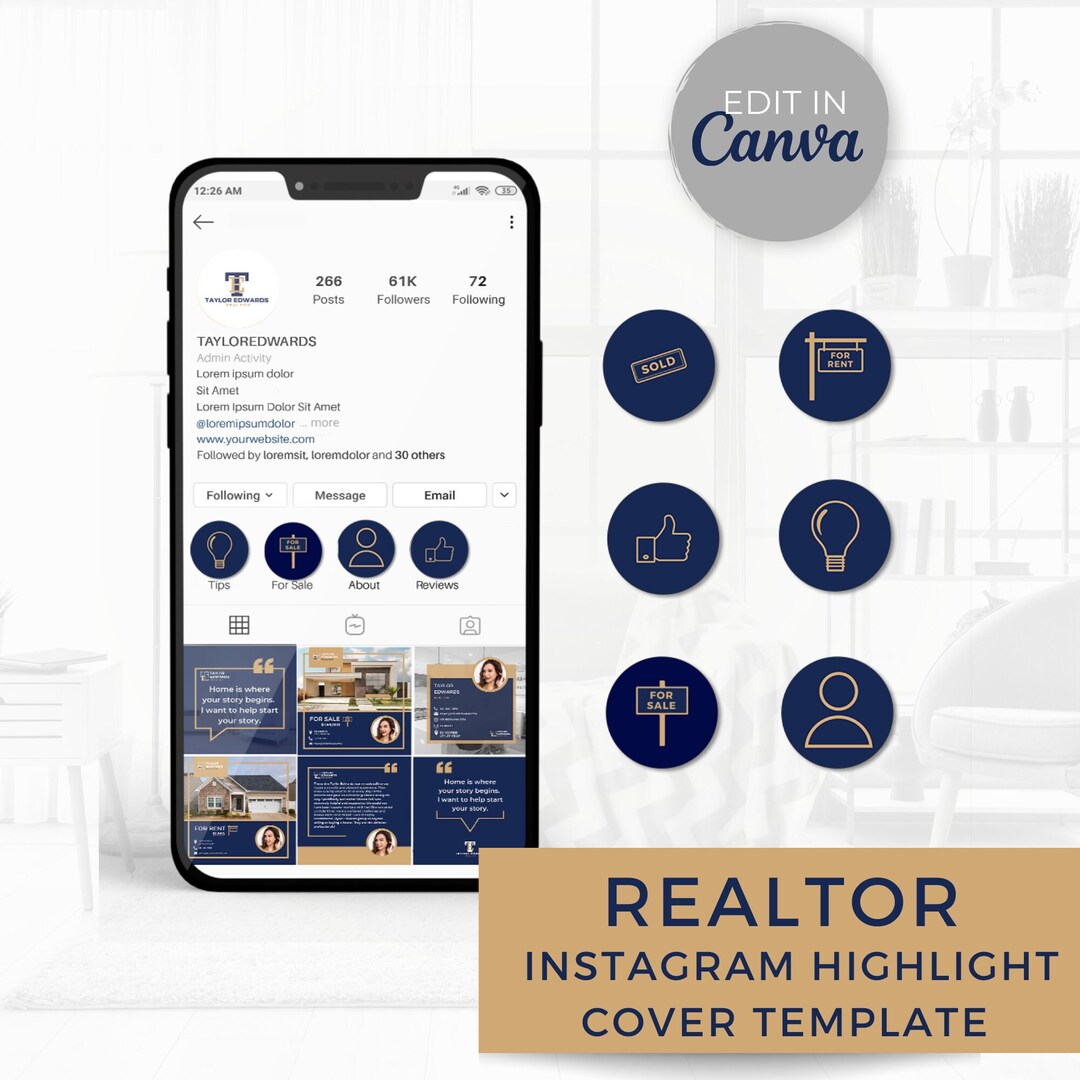 Instagram Highlight Covers Editable IG Cover Template DIY IG Highlight ...