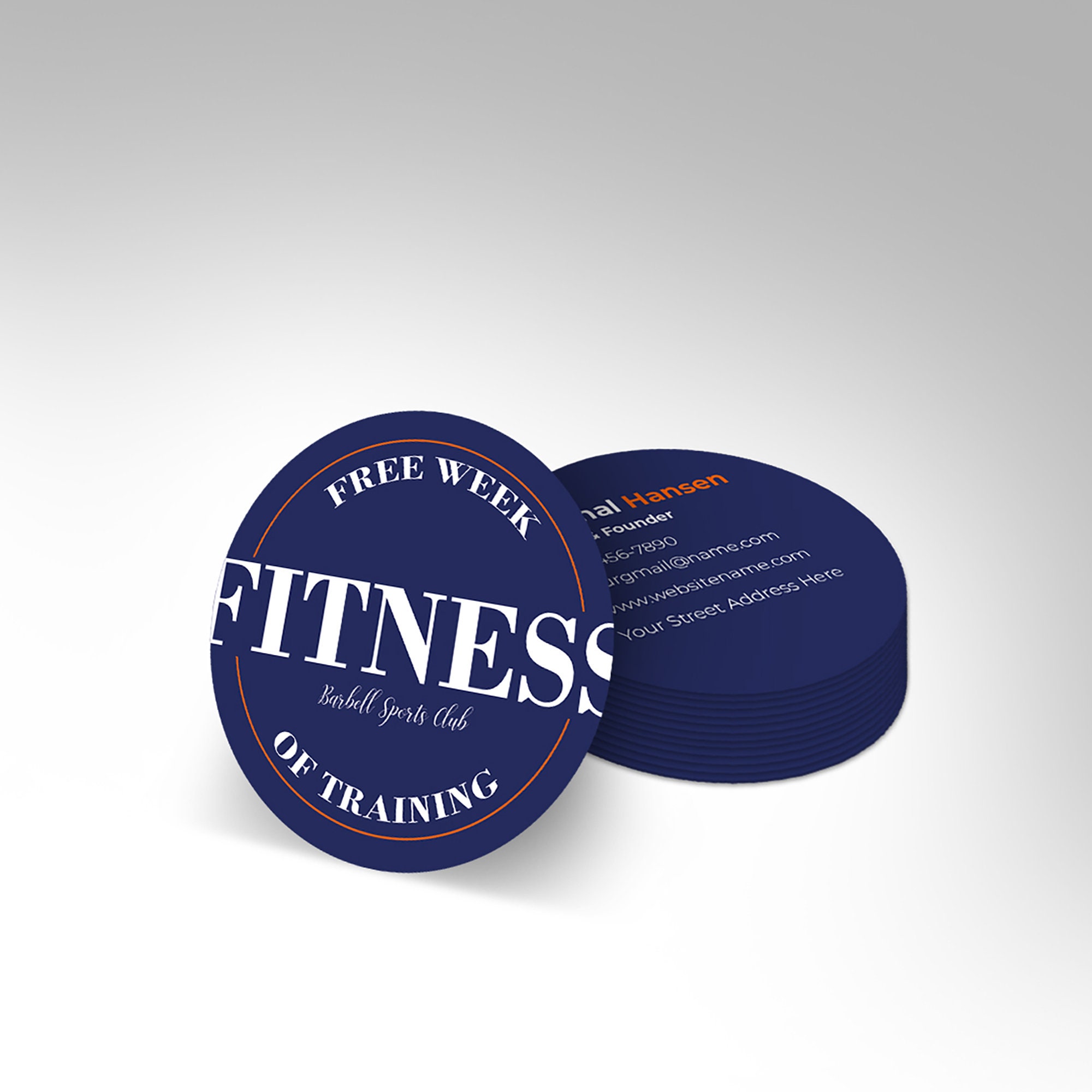 Circle Business Cards Circular Shaped Business Card - Etsy