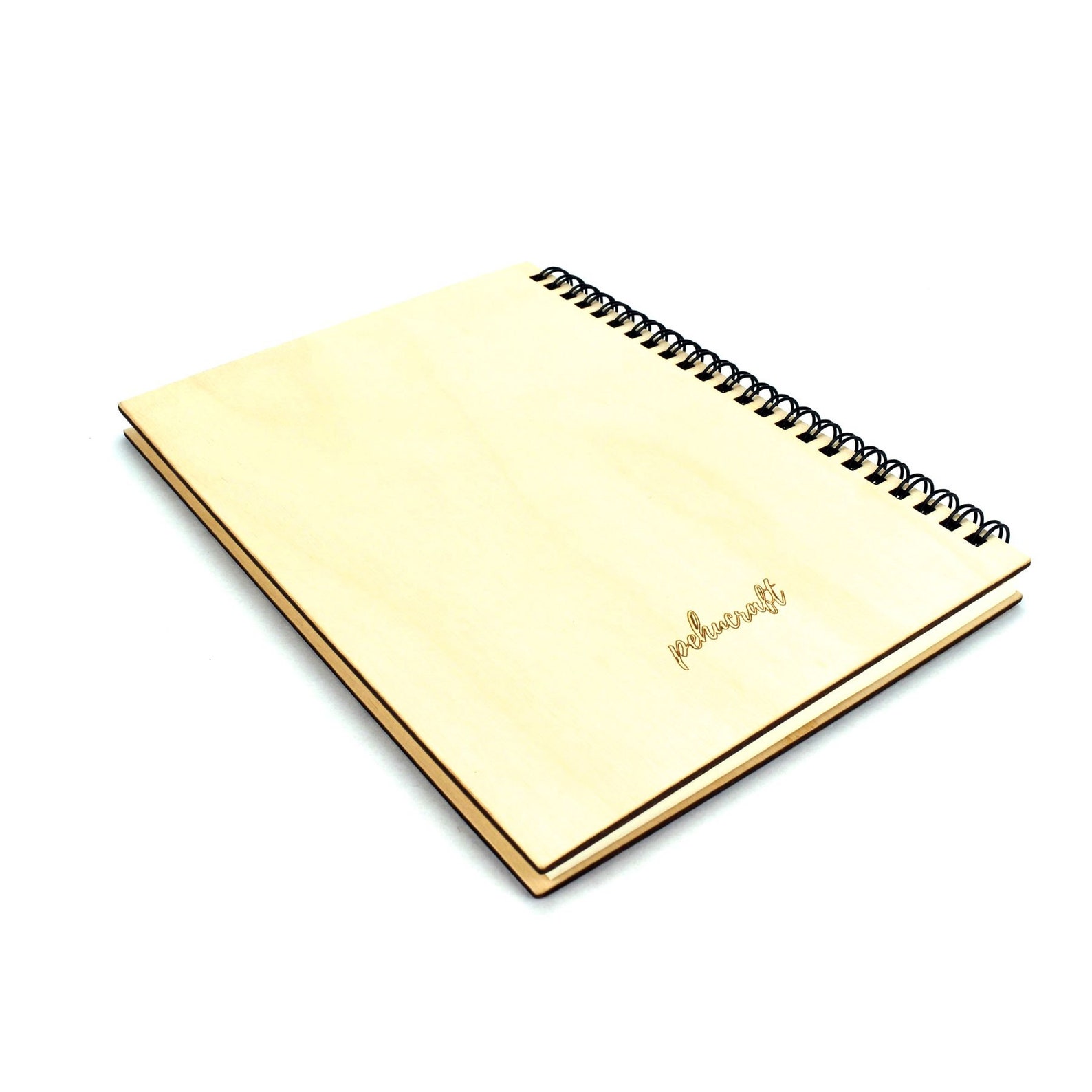 Wooden Notebook With Green Flowers Diary With Carved Flower - Etsy