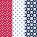 4th of July Digital Paper Red, White and Blue Stars, Seamless Patterns ...