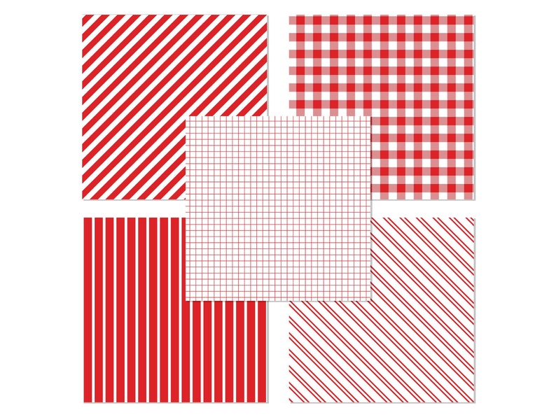Red Striped Background, Red Stripe Pattern, Red Digital Paper, Seamless ...