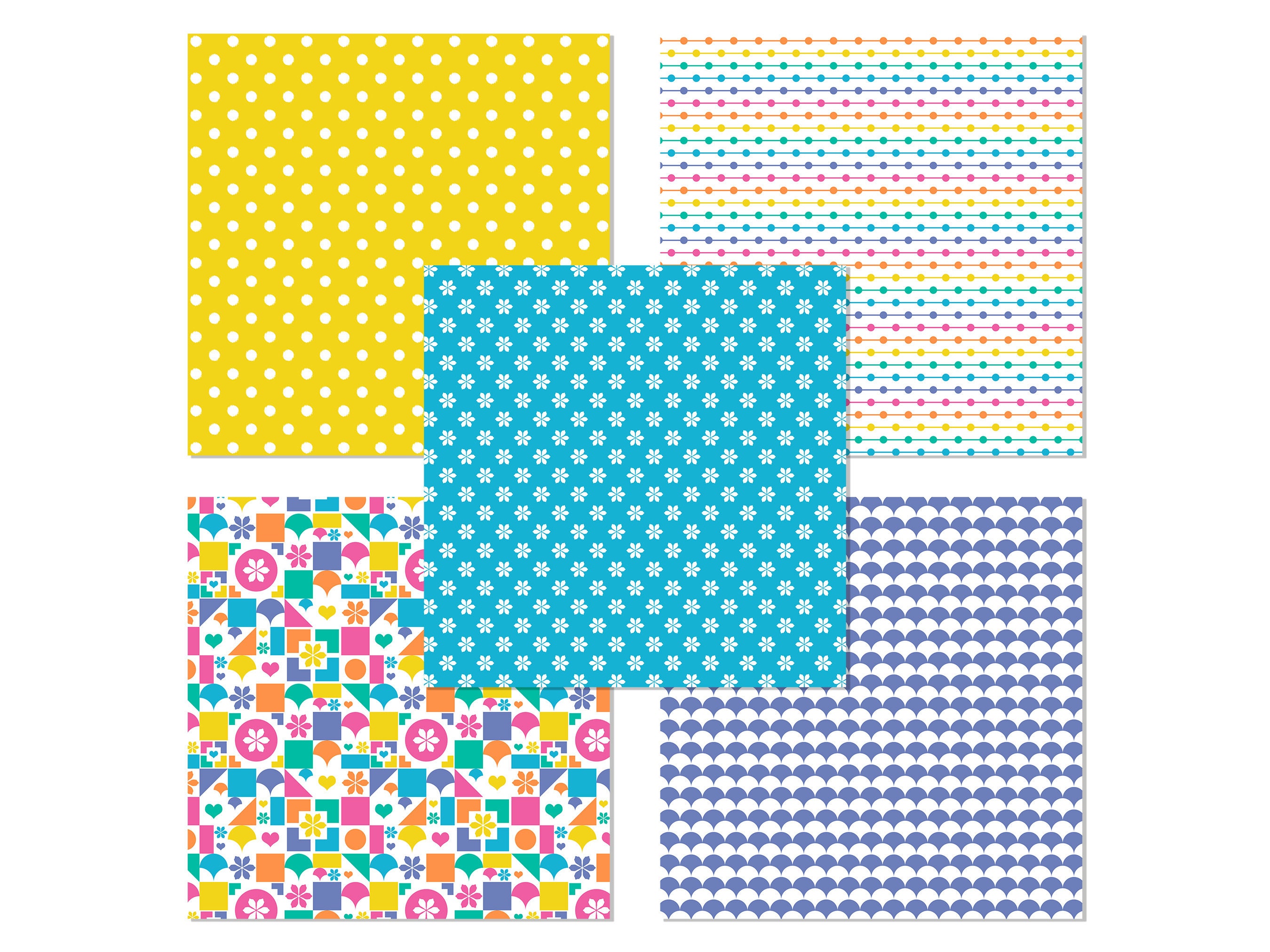 Rainbow Digital Pattern Rainbow Paper Fun Scrapbook Paper - Etsy