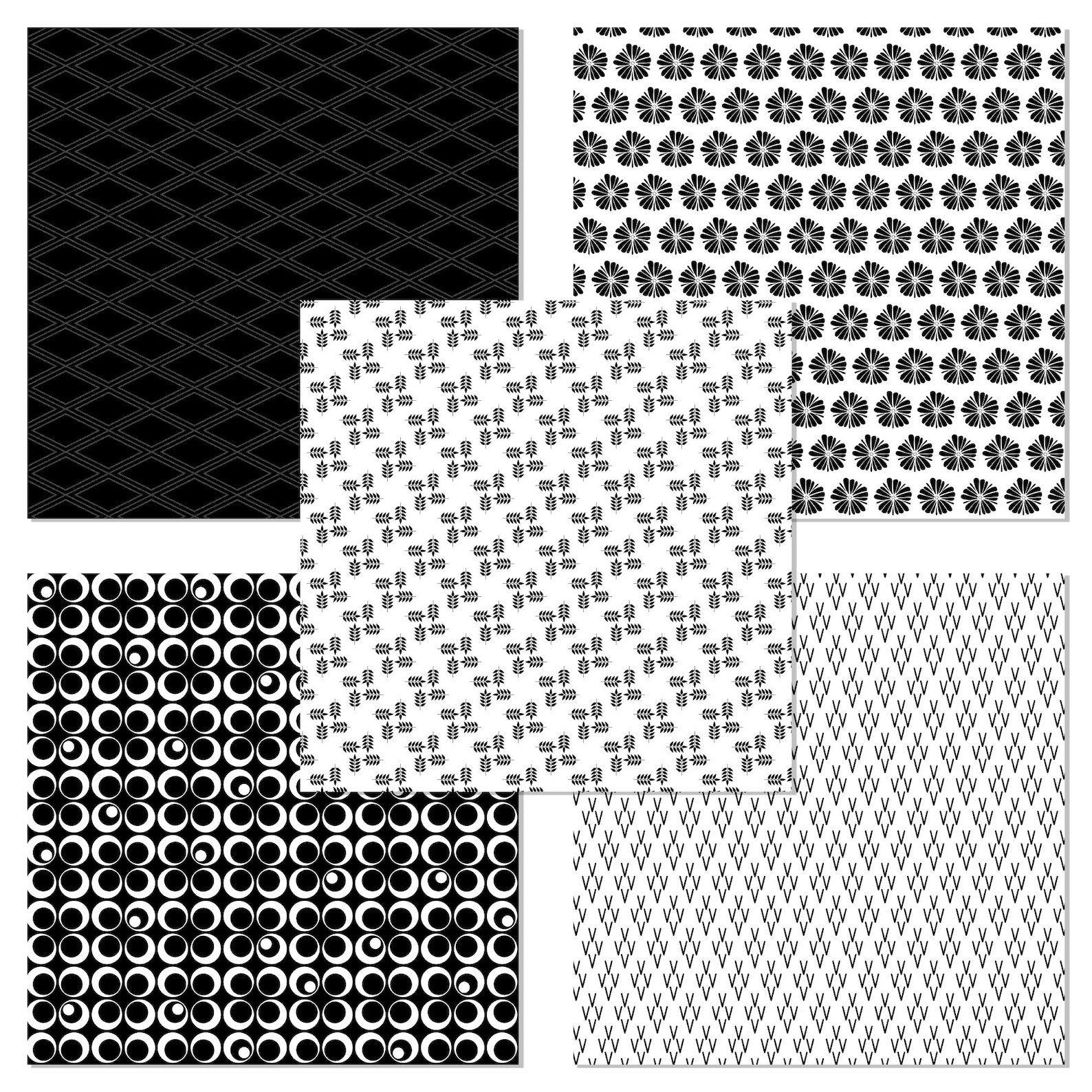 Black & White Digital Paper, Digital Backgrounds, Modern, Abstract ...