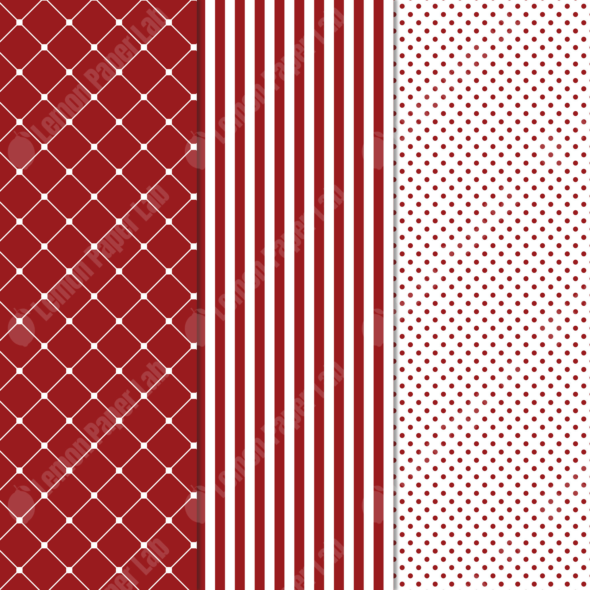 Dark Red Digital Paper Pack for Scrapbooking - Etsy