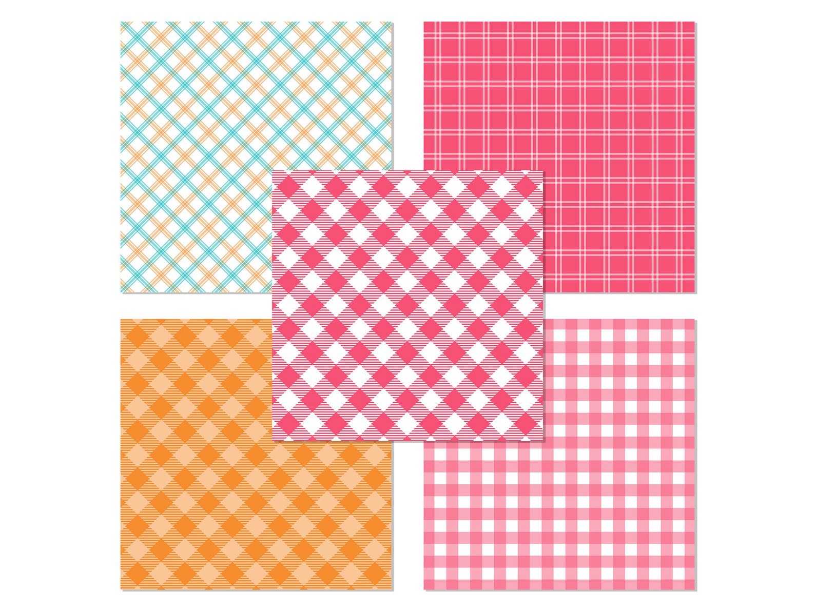 Summer Plaid Patterns, Blue Plaid Background, Red Plaid Pattern, Orange ...