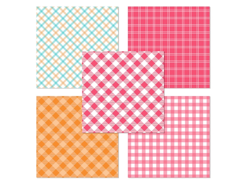 Summer Plaid Patterns, Blue Plaid Background, Red Plaid Pattern, Orange ...