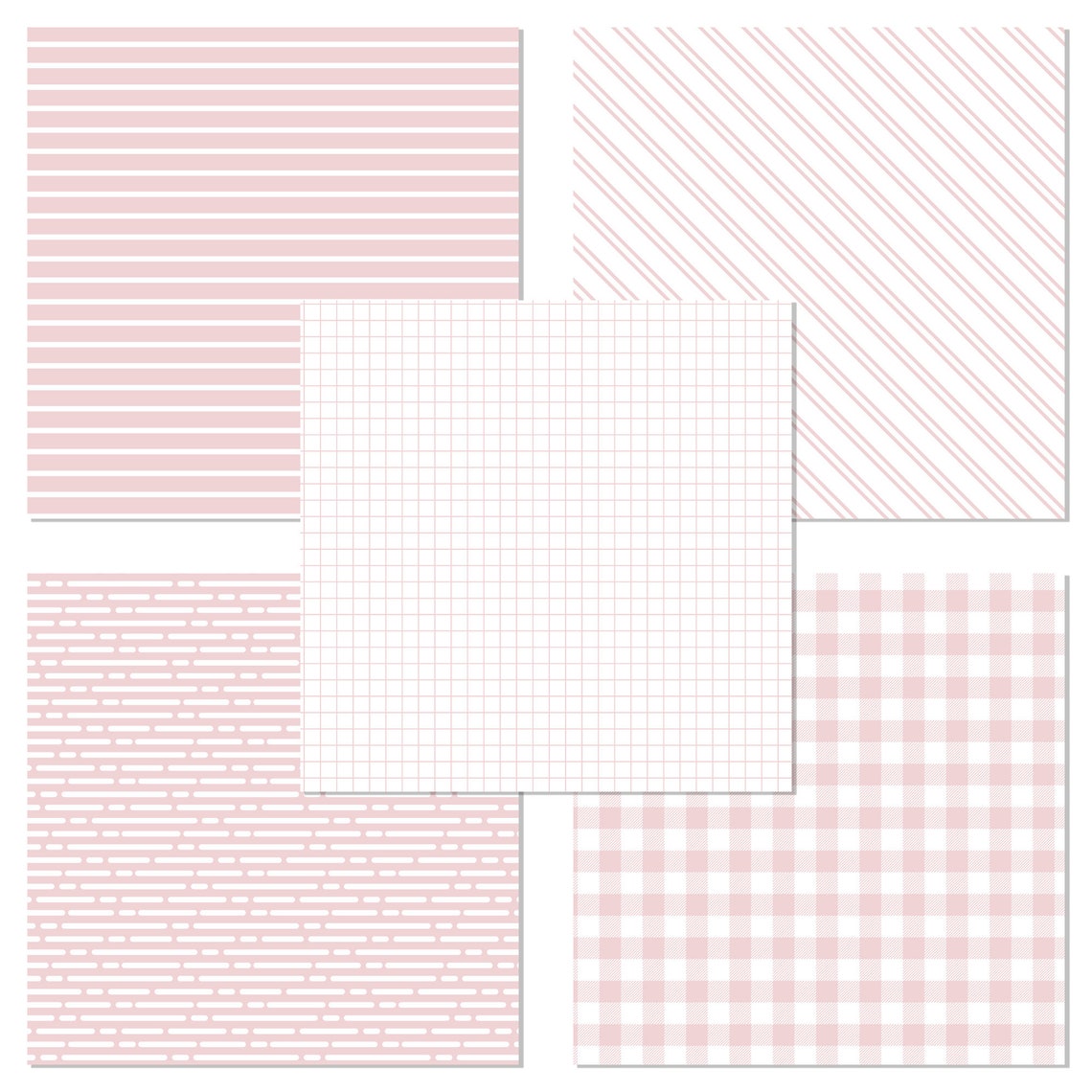 Blush Pink & White Paper to Print Pink Stripe Digital Paper - Etsy