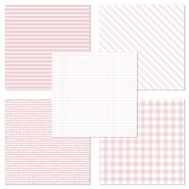 Blush Pink & White Paper to Print Pink Stripe Digital Paper - Etsy