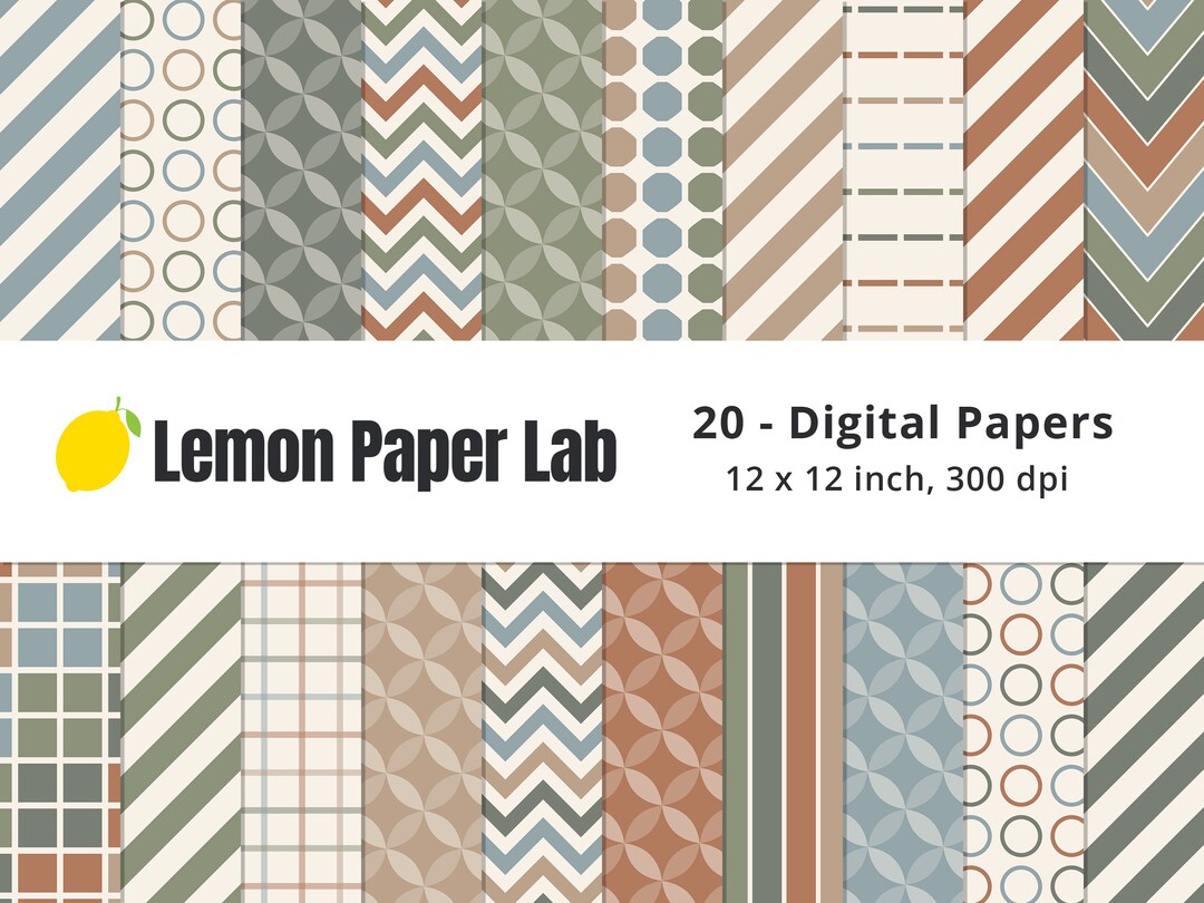 Earth Tone Digital Papers Earth Tones Background Neutral - Etsy