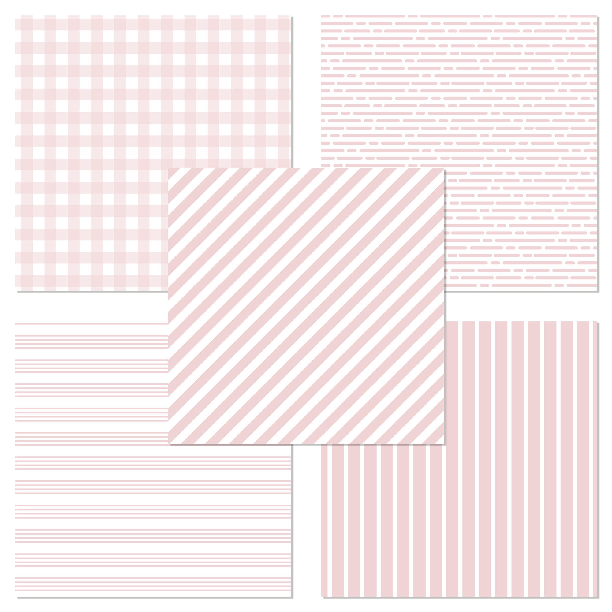 Blush Pink & White Paper to Print Pink Stripe Digital Paper - Etsy