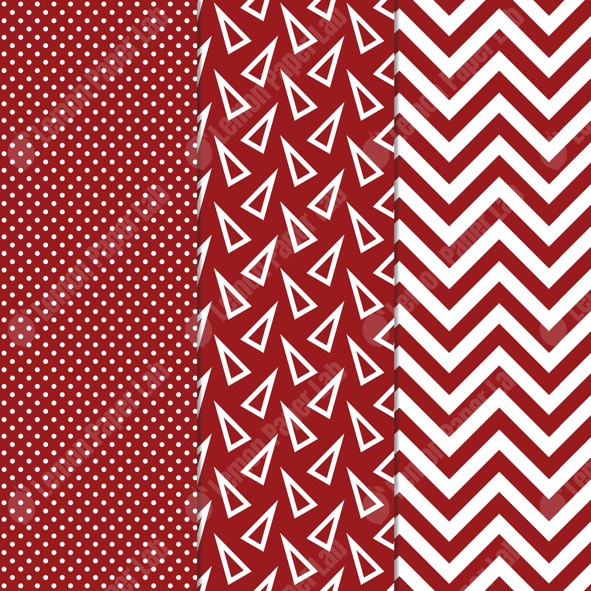 Dark Red Digital Paper Pack for Scrapbooking - Etsy