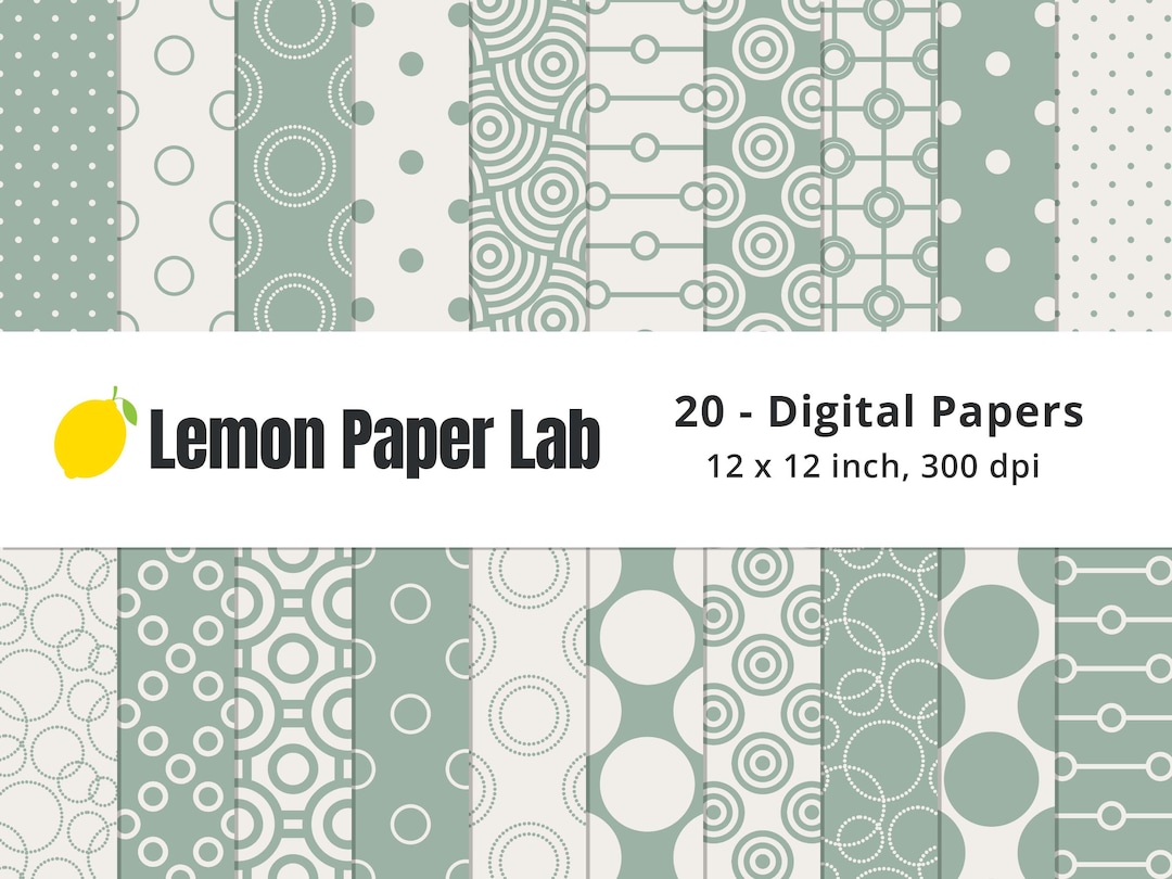 Green Polka Dot Background, Muted Green Papers, Green & off White ...