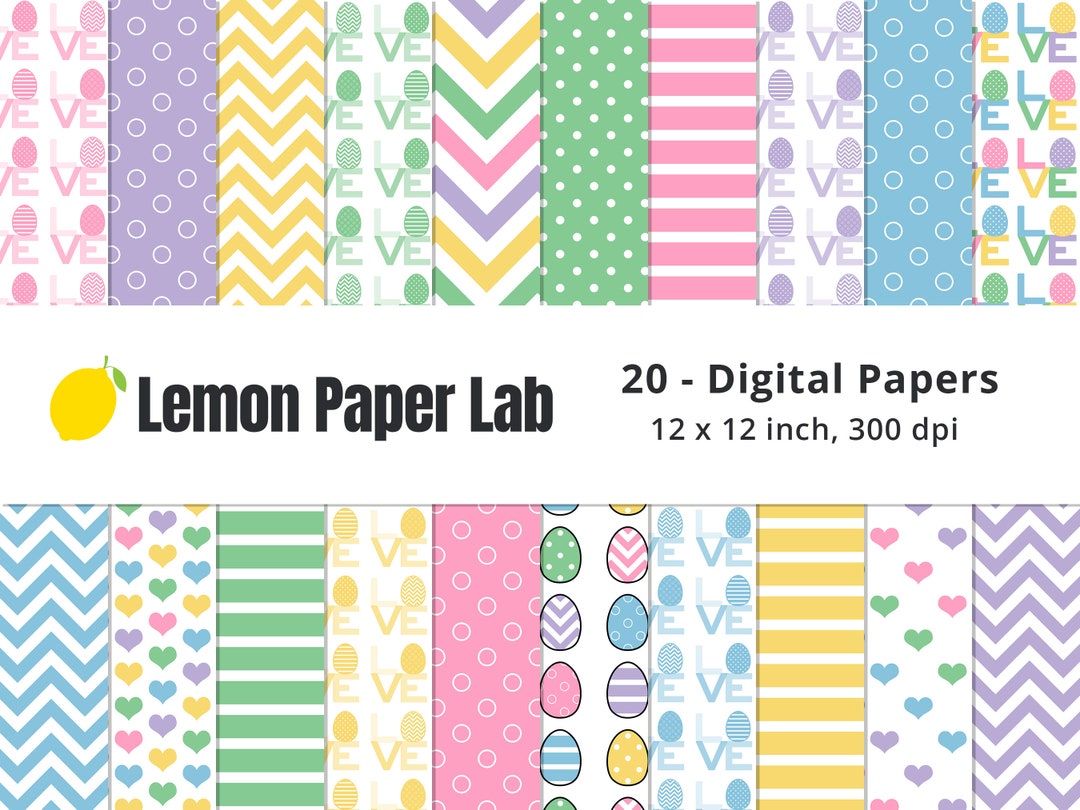 Easter Digital Paper Patterns and Backgrounds for Scrapbooking for ...