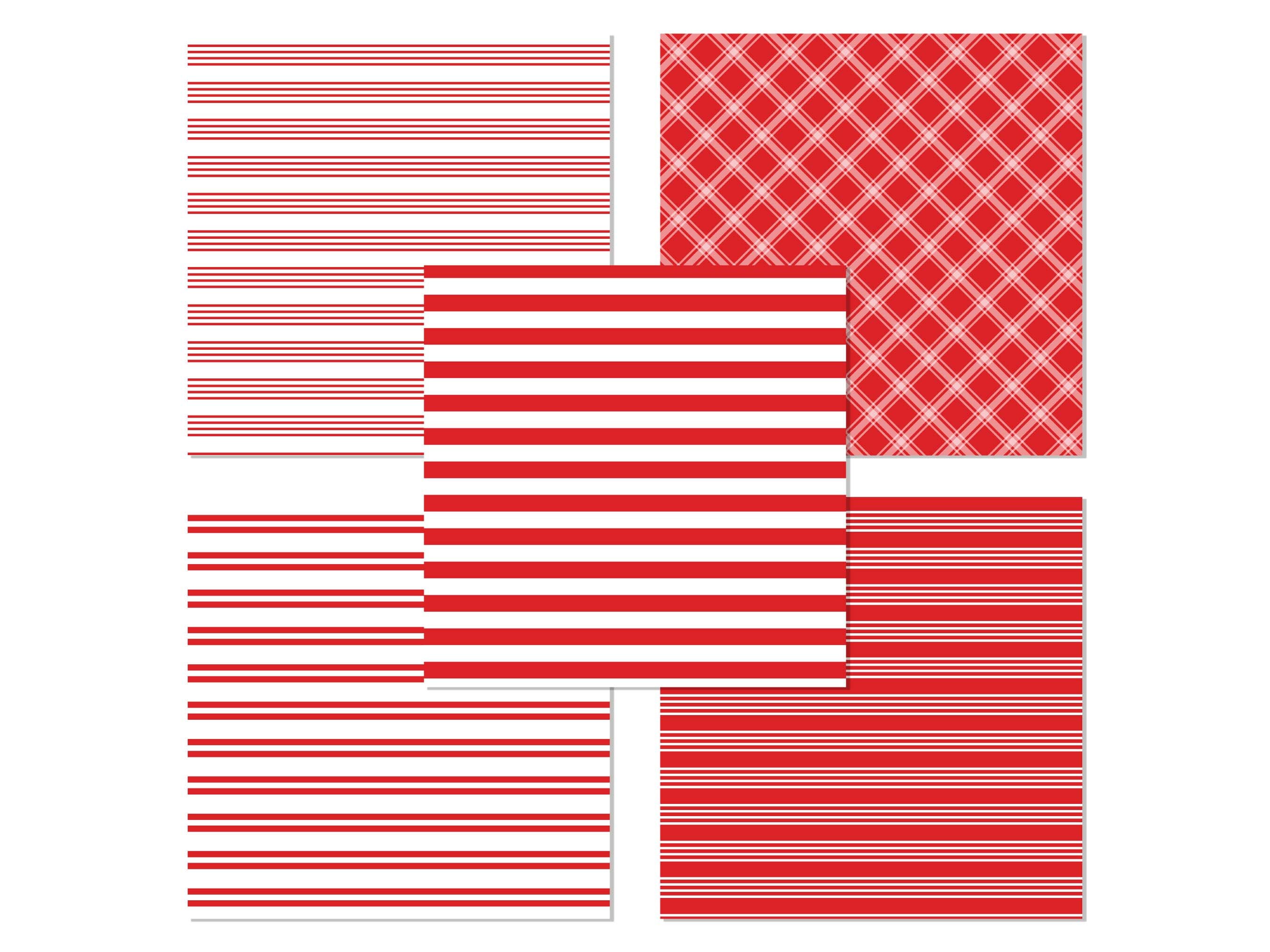 Red Striped Background, Red Stripe Pattern, Red Digital Paper, Seamless ...