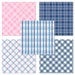 Navy & Pink Plaid Digital Paper, Pink Plaid Seamless File, Blue Plaid ...