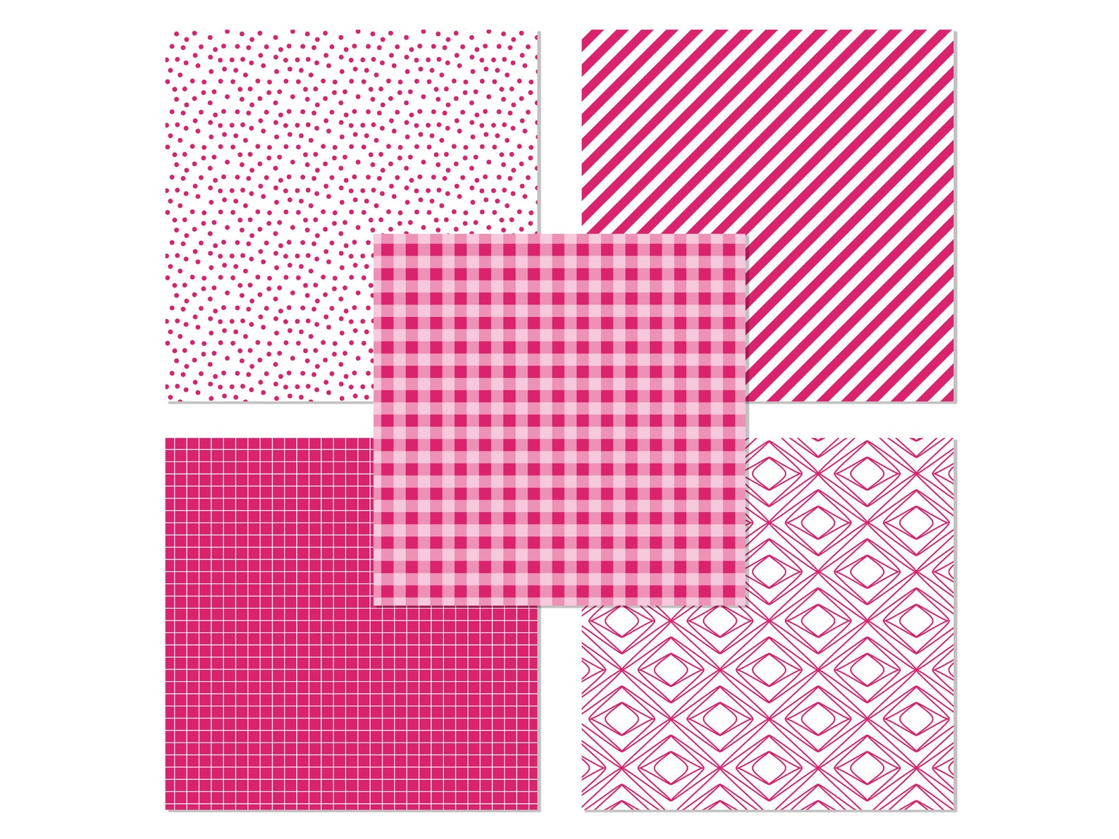 Seamless Pink Scrapbook Paper, Pink and White Patterns, Pink Papers ...