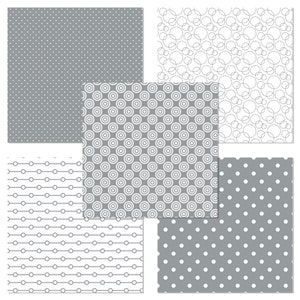 Grey Seamless Prints, Grey Polka Dot Digital Papers, Gray Background ...