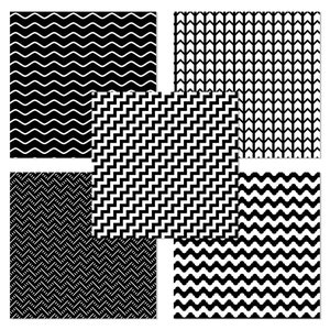 Black and White Digital Paper, Black Chevron Pattern, Chevron ...