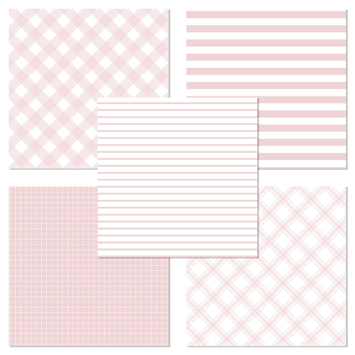 Blush Pink & White Paper to Print Pink Stripe Digital Paper - Etsy