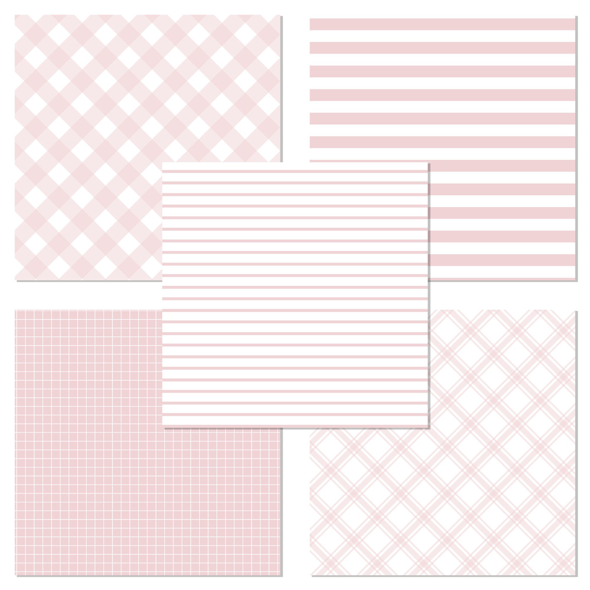 Blush Pink & White Paper to Print Pink Stripe Digital Paper - Etsy