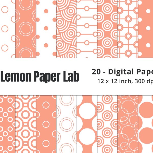 Peach Polka Dot - Etsy