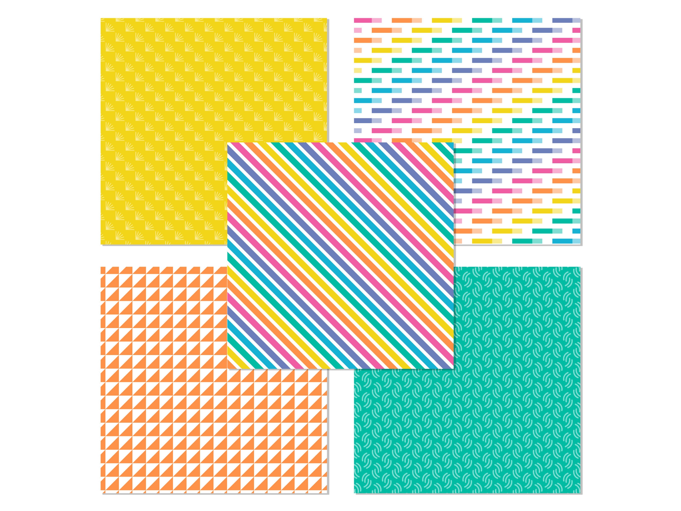 Bright Rainbow Paper, Rainbow Digital Paper, Rainbow Background ...