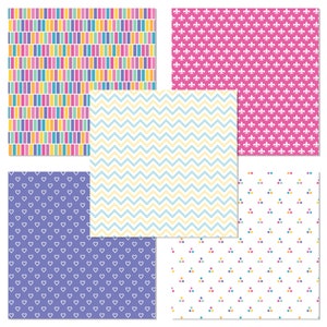 Bright Rainbow Printable Paper, Rainbow Digital Paper, Stripe Lines ...