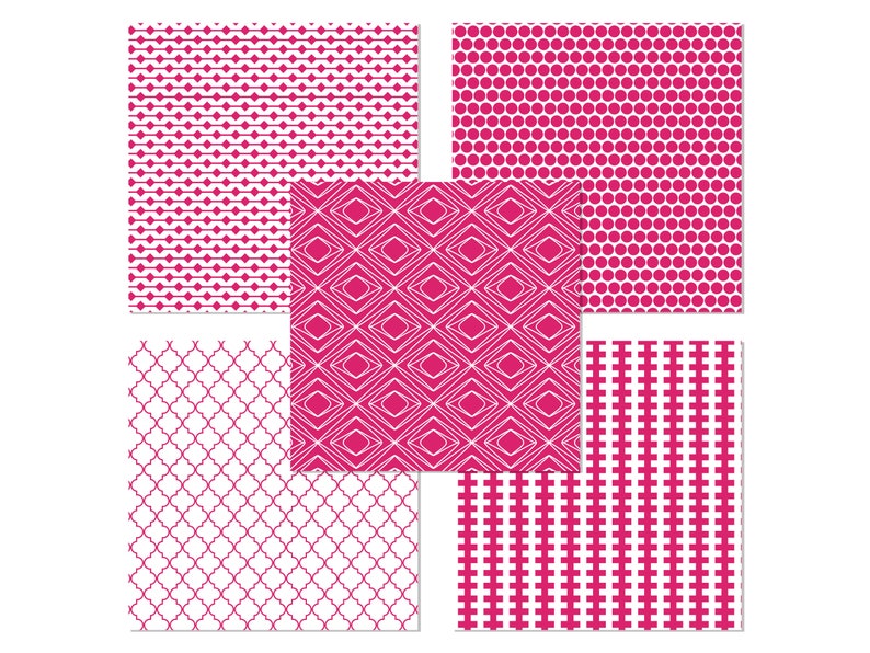 Seamless Pink Scrapbook Paper, Pink and White Patterns, Pink Papers ...