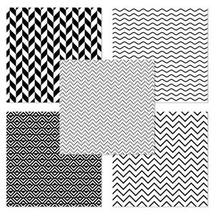 Black and White Digital Paper, Black Chevron Pattern, Chevron ...