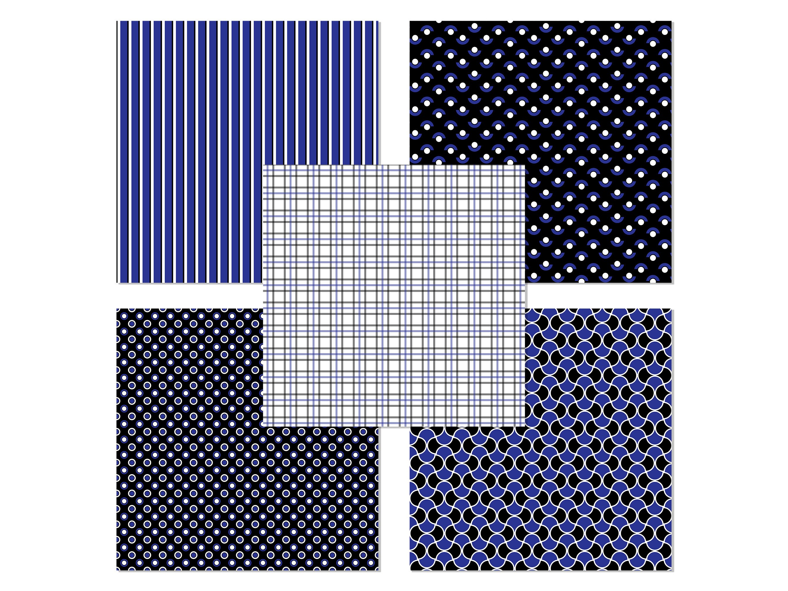 Royal Blue Patterns, Blue Digital Paper, Blue Background, Black & Blue ...