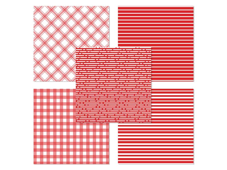 Red Striped Background, Red Stripe Pattern, Red Digital Paper, Seamless ...