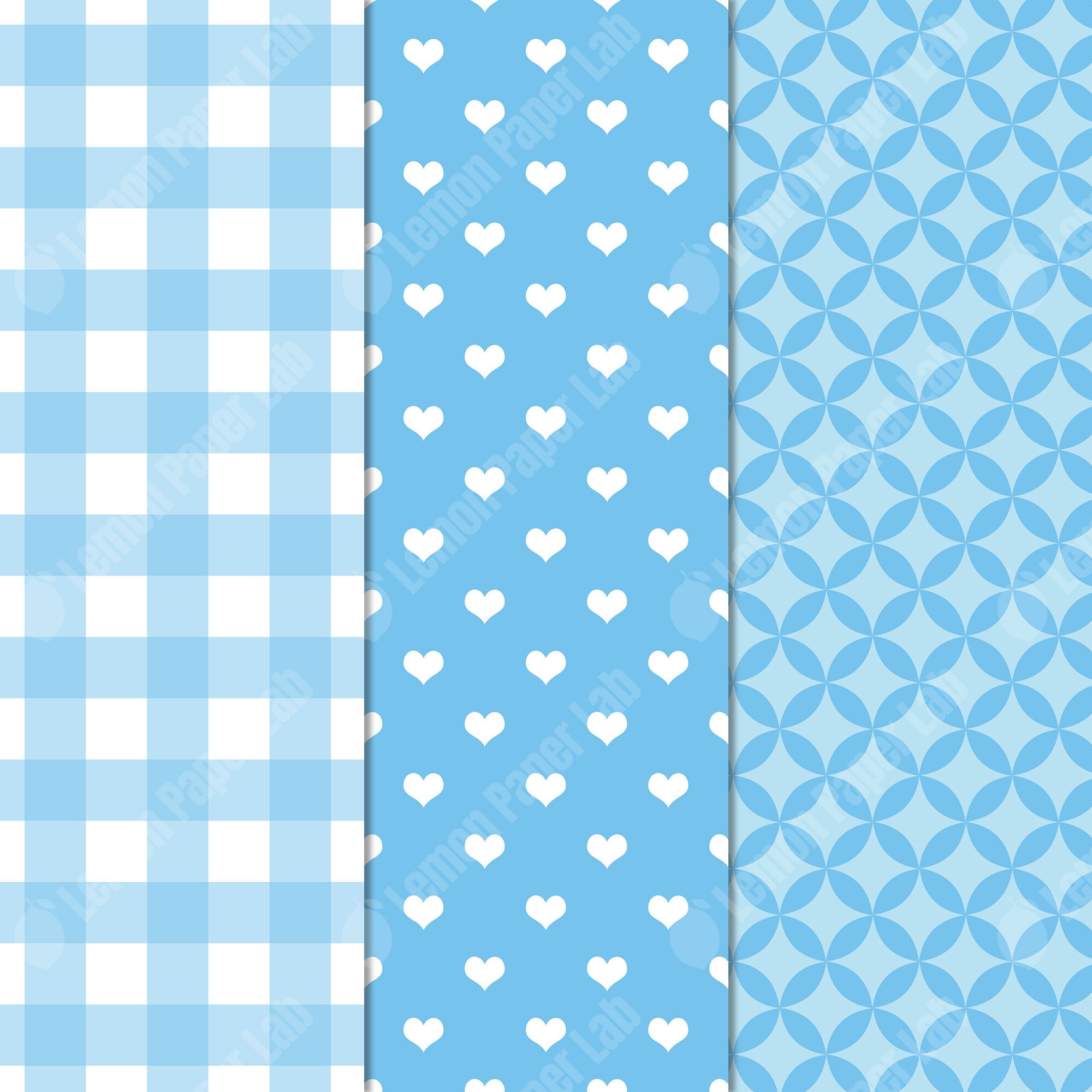Baby Blue Digital Paper for Scrapbooking With Commercial Use - Etsy UK