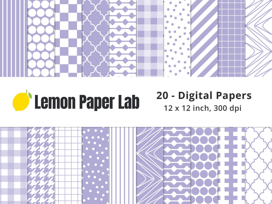 Light Purple Digital Paper, Seamless Purple Patterns, Light Purple ...