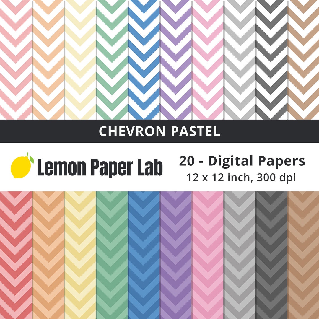 Chevron Rainbow Pastel Digital Paper Seamless Patterns Red - Etsy