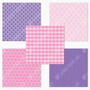 Pink and Purple Digital Paper Pack With Commercial Use - Etsy