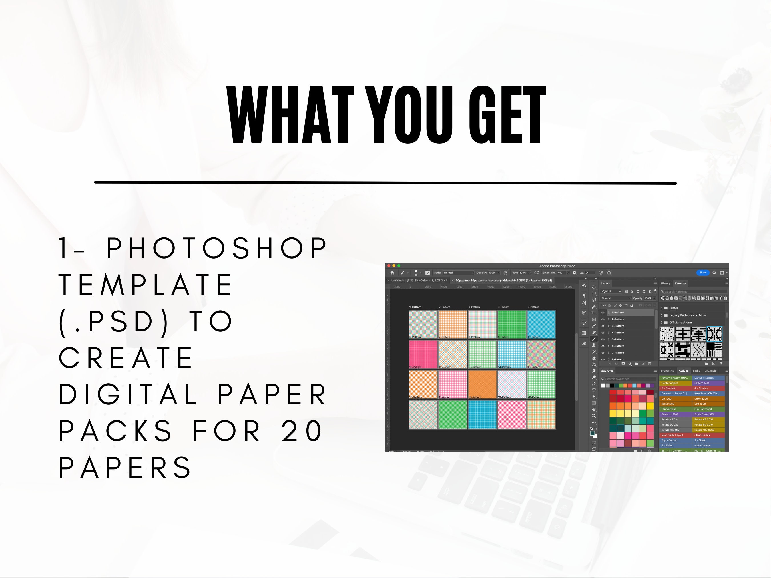Plaid Pattern Maker Photoshop Patterns, Digital Paper Template and ...