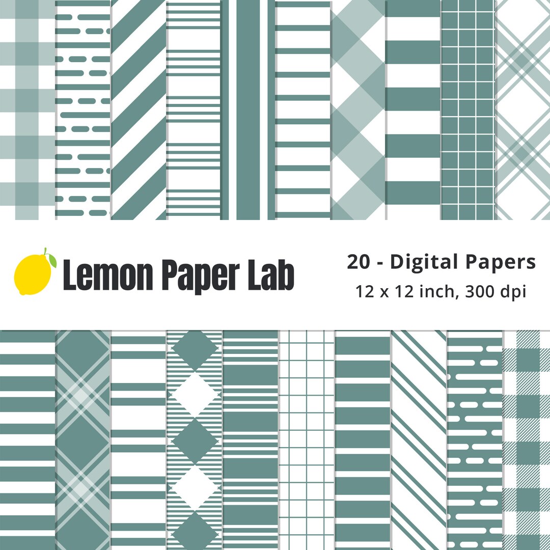 Green and White Stripe Digital Paper, Sage Green Striped Background ...