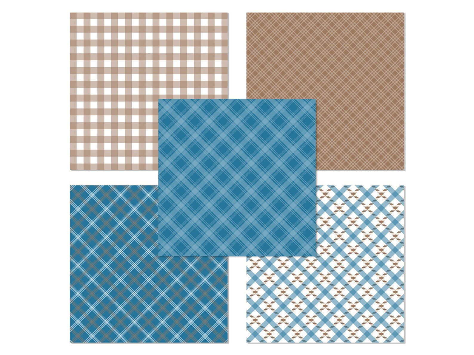 Blue and Brown Plaid, Plaid Patterns, Blue Plaid Background, Brown ...