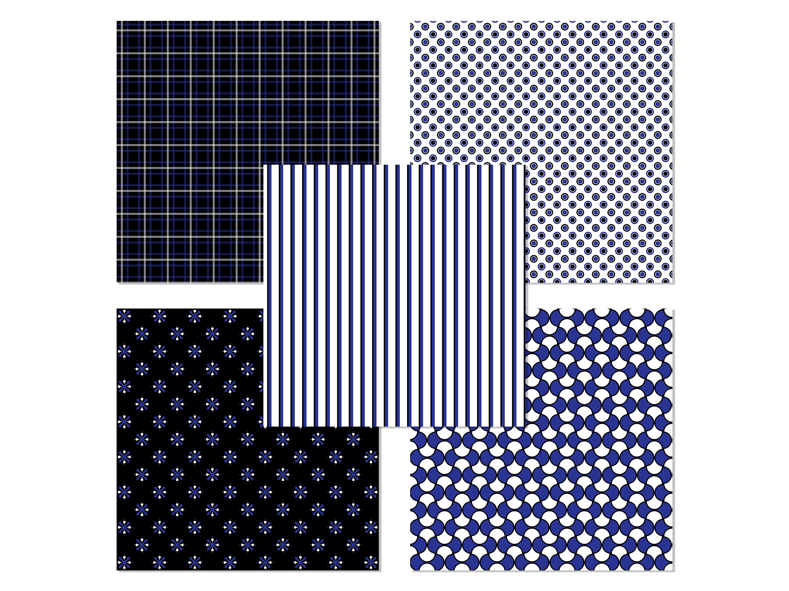 Royal Blue Patterns, Blue Digital Paper, Blue Background, Black & Blue ...