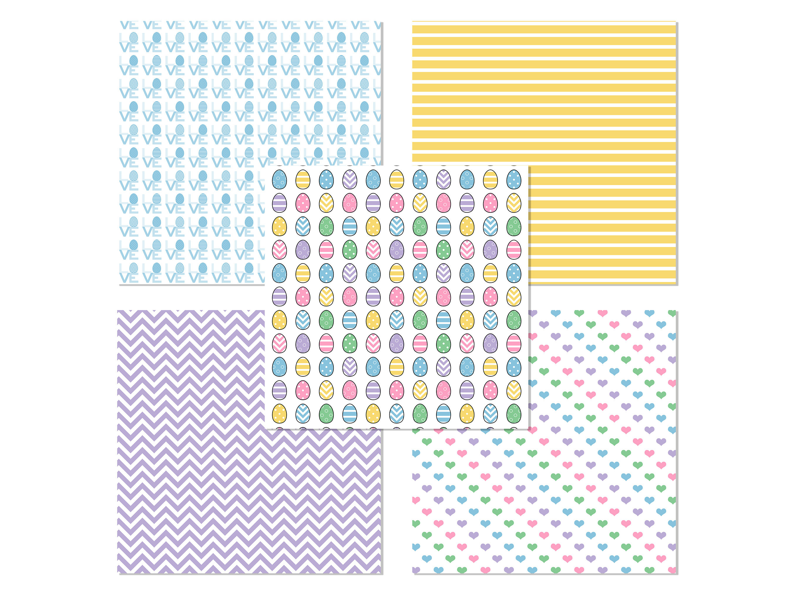 Easter Digital Paper Patterns and Backgrounds for Scrapbooking for ...