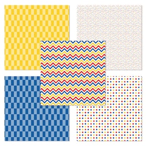Red, Yellow, Blue Primary Colors Digital Paper Patterns and Backgrounds ...