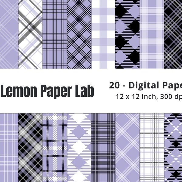 Plaid Purple Wallpaper - Etsy