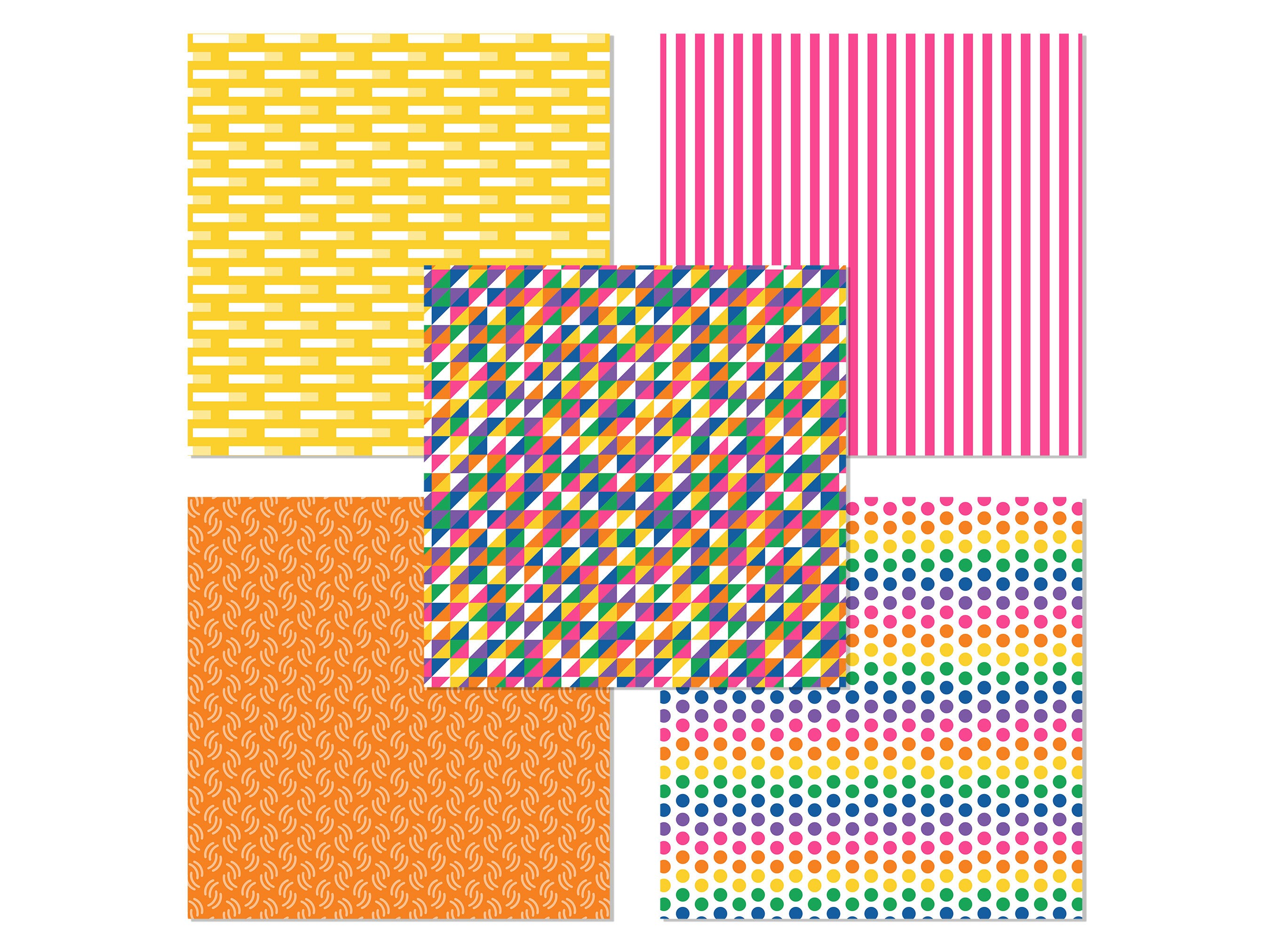 Rainbow Digital Paper, Rainbow Stripes, Rainbow Striped Pattern ...