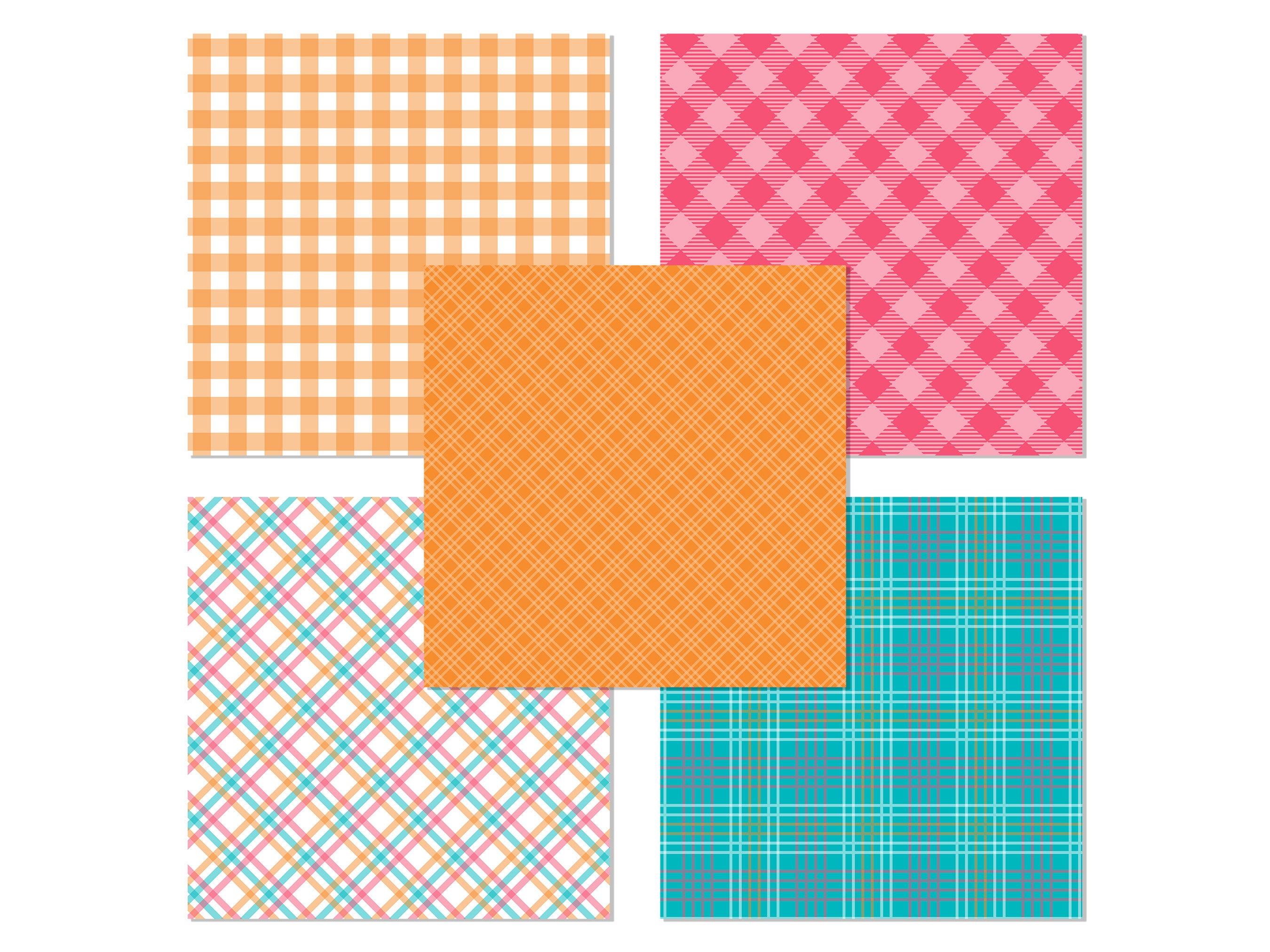 Summer Plaid Patterns, Blue Plaid Background, Red Plaid Pattern, Orange ...