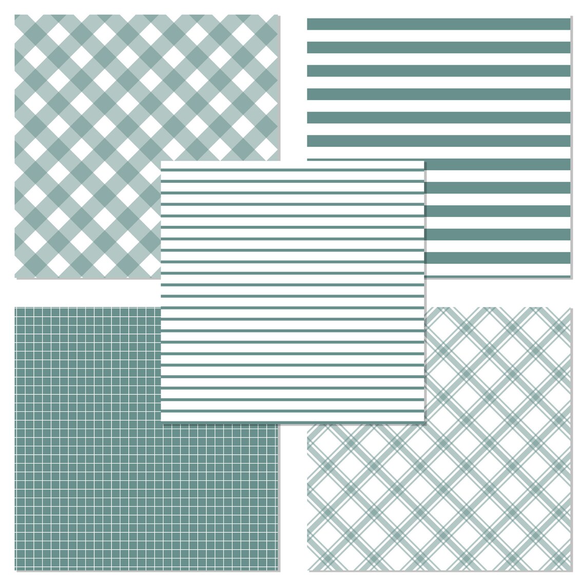 Green and White Stripe Digital Paper, Sage Green Striped Background ...